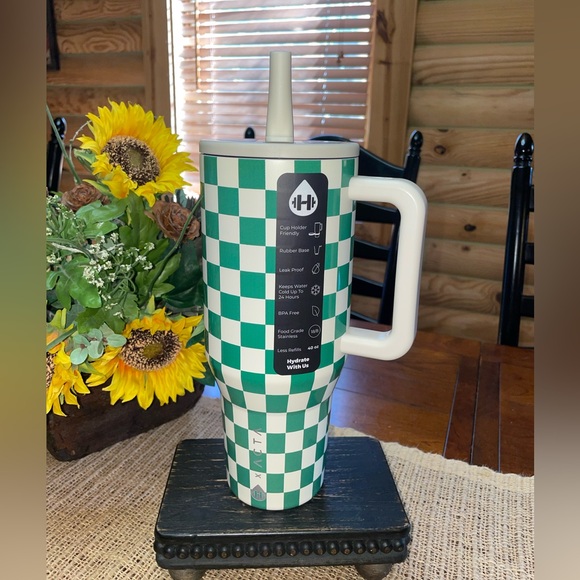 HydroJug | Dining | Hydrojug X Acta 4oz Green Checker Traveler Tumbler ...